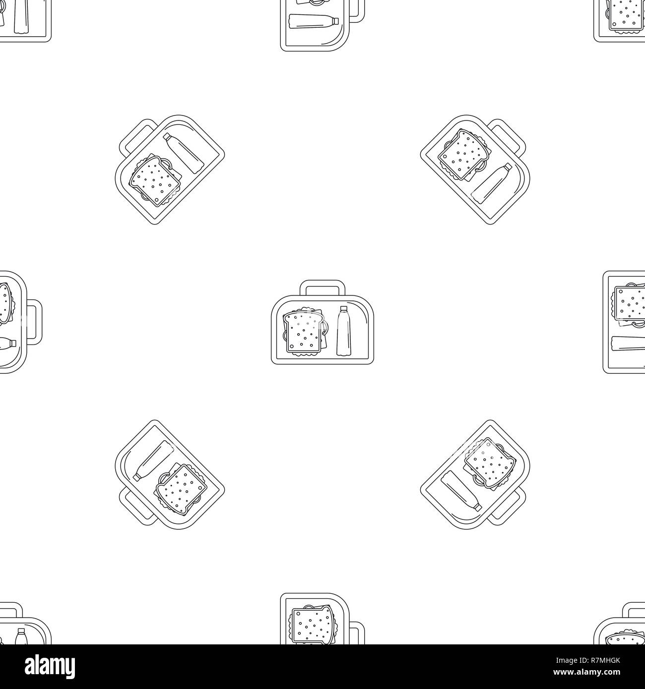 Lunch sandwich box icon. Outline illustration of lunch sandwich box ...