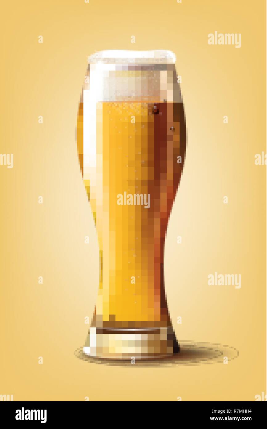 Beer Poster template for classic white beer ad package design. Vector ...