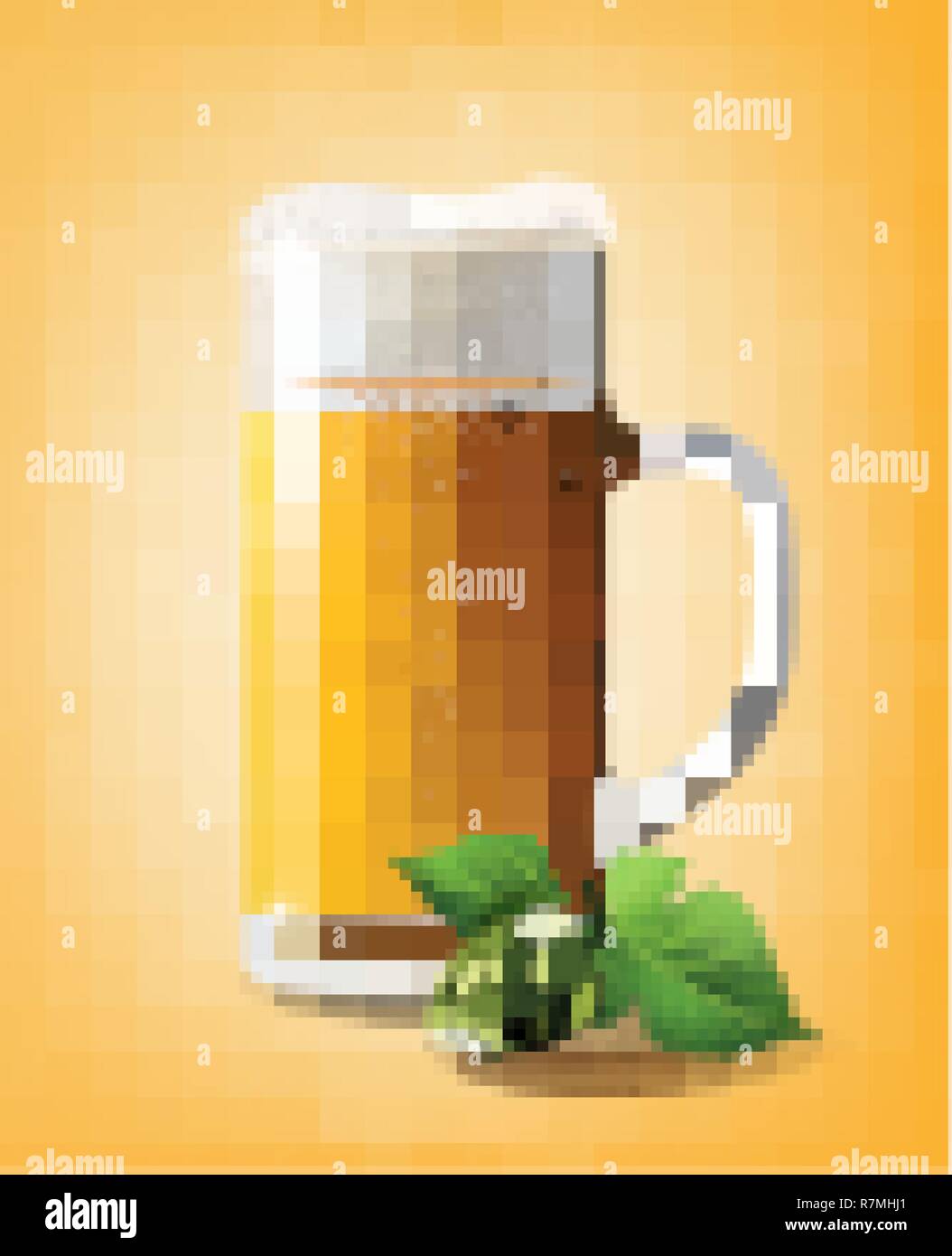 Beer Poster template for classic white beer ad package design. Vector ...