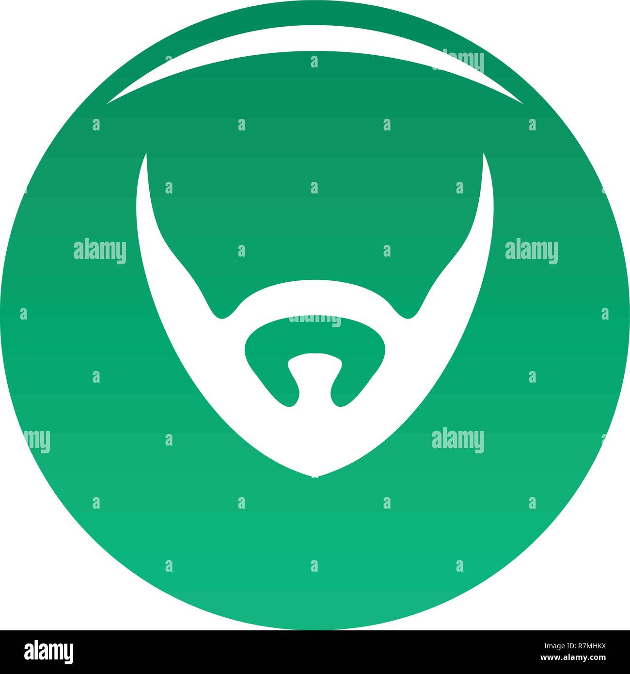 Short beard icon. Simple illustration of short beard vector icon for ...