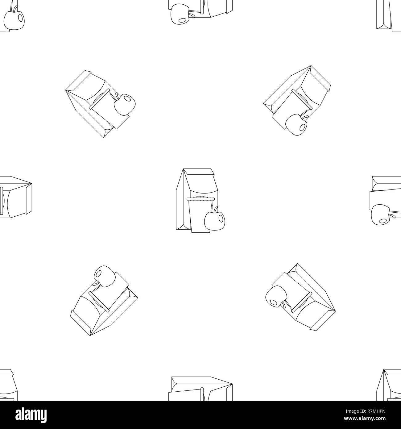 Lunch apple pack icon. Outline illustration of lunch apple pack vector ...