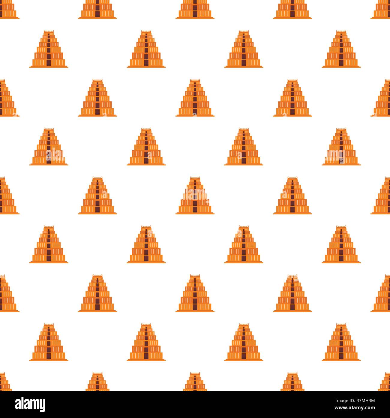 Mayan pyramid pattern seamless vector repeat for any web design Stock ...