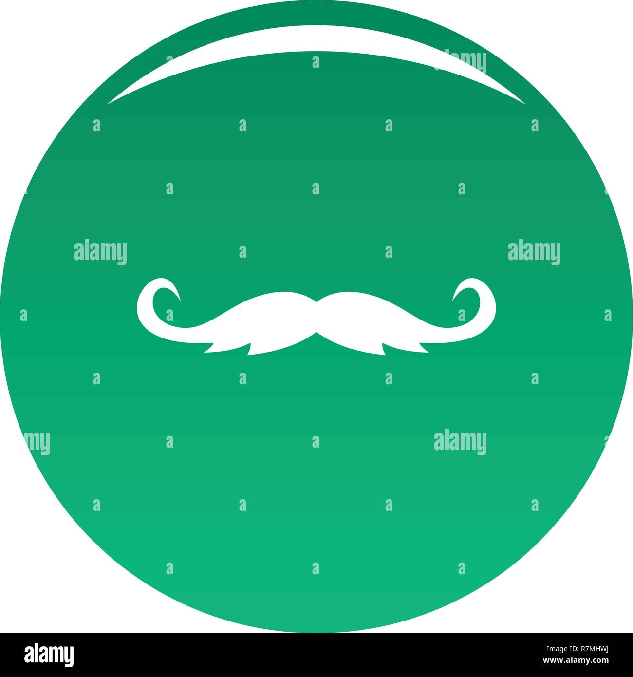 Curly mustache icon. Simple illustration of curly mustache vector icon ...