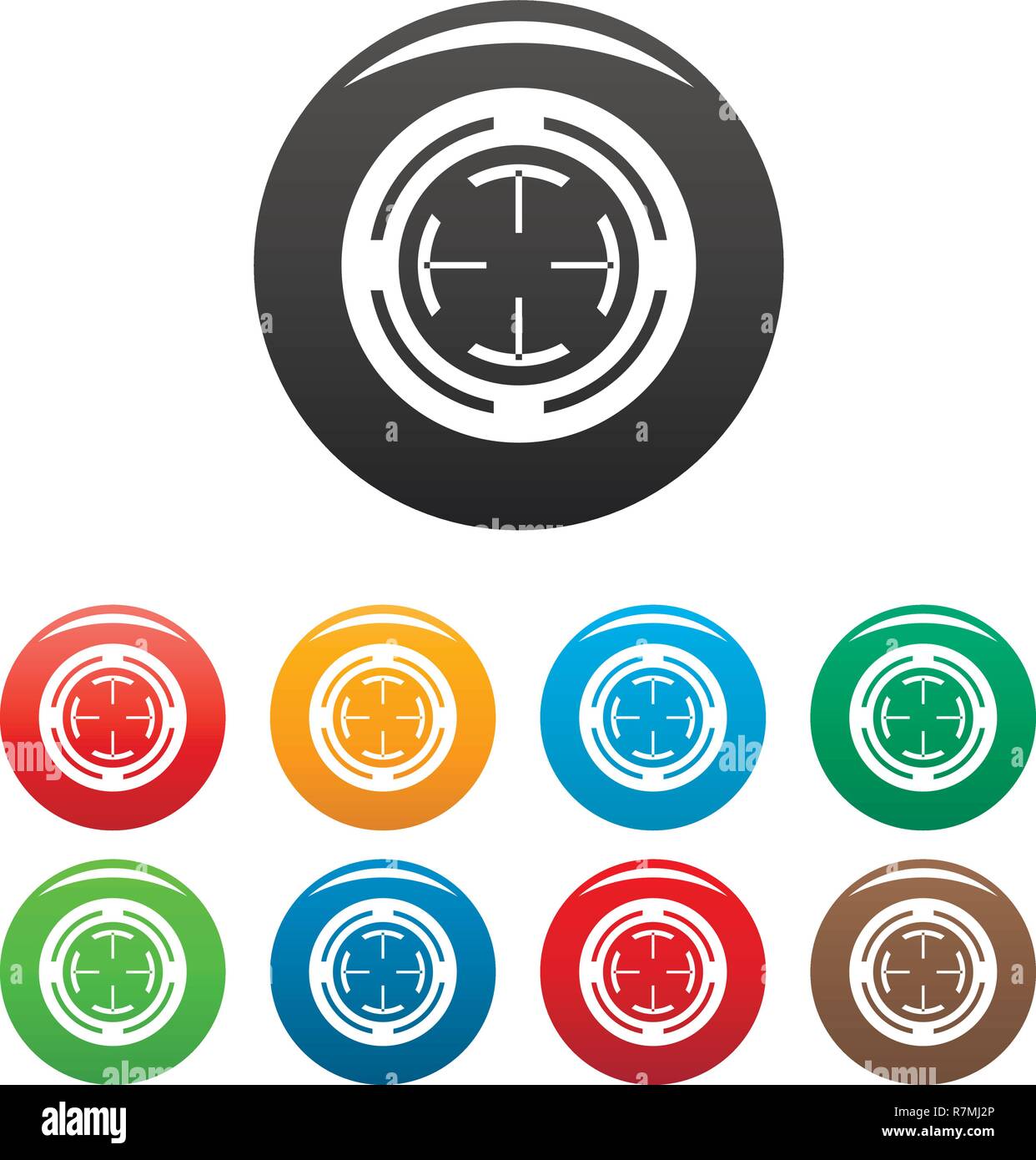 Sight icons set 9 color vector isolated on white for any design Stock ...