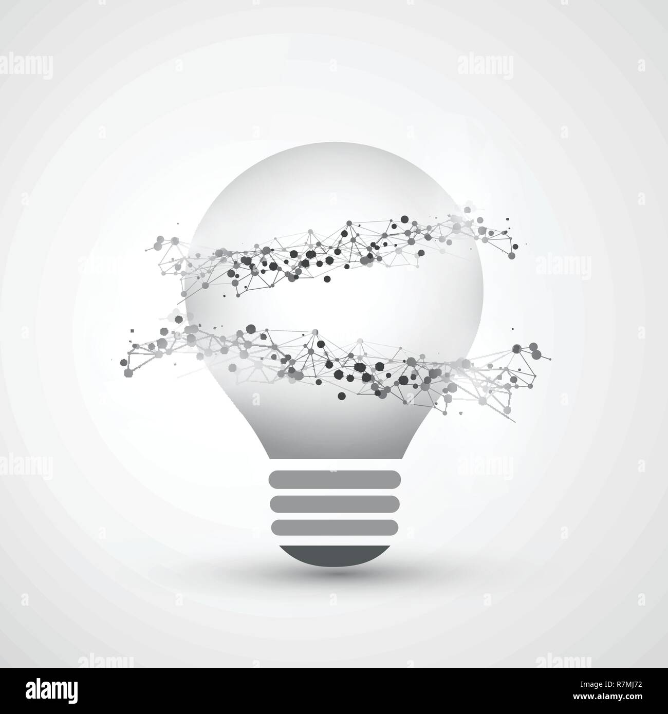 Abstract Electricity, Cloud Computing and Global Network Connections ...