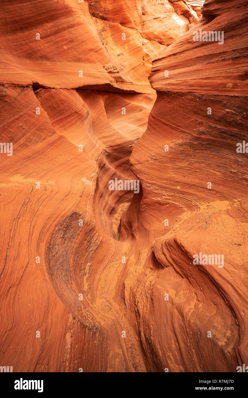Waterhole Canyon - a slot canyon caused by flash flooding, cutting ...