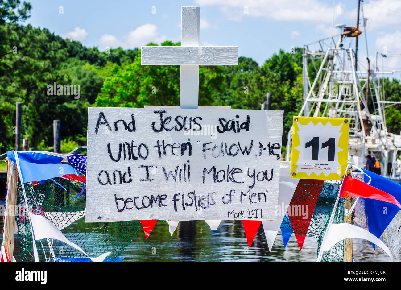 Blessing fleet boat flags hi-res stock photography and images - Alamy