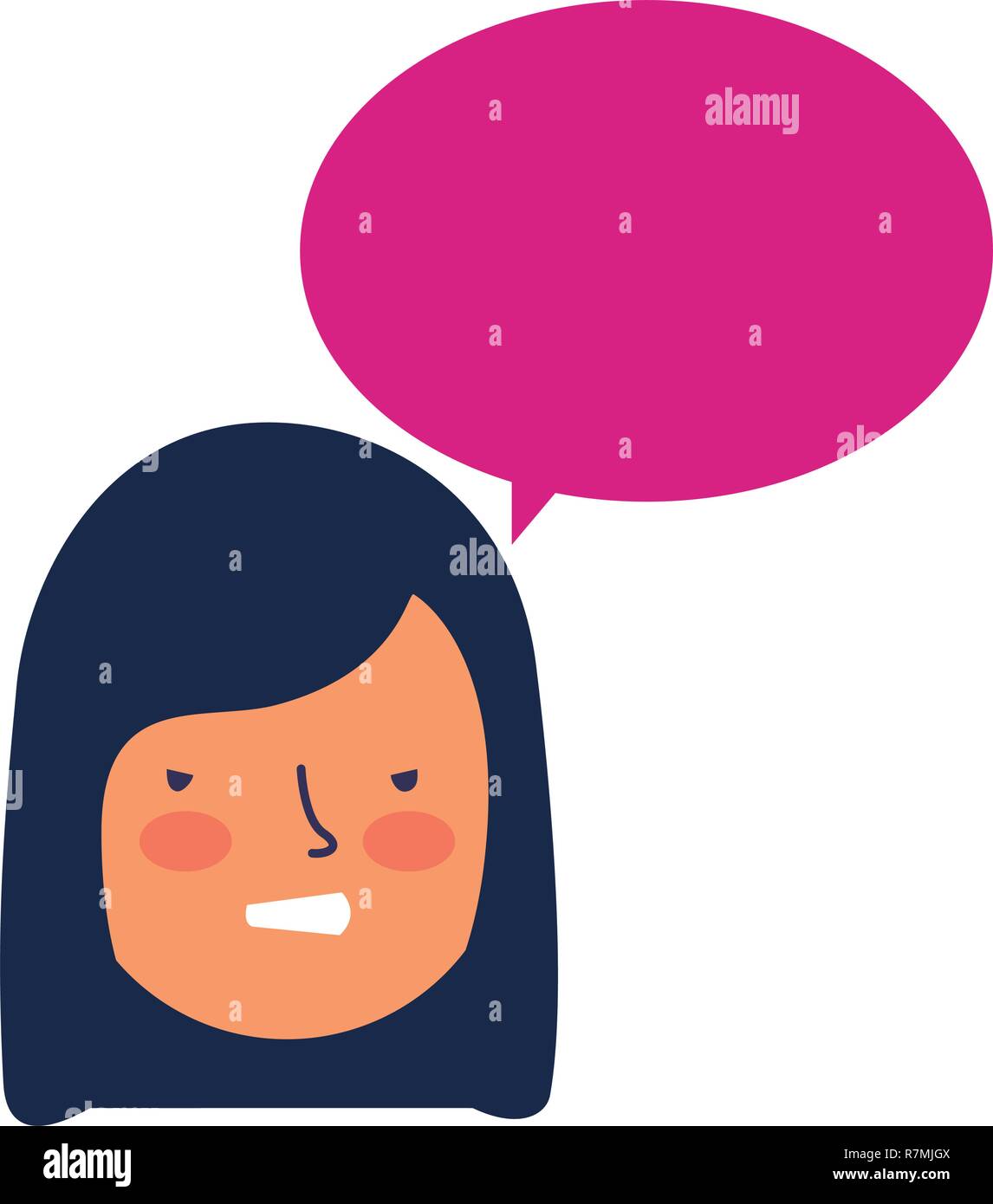 girl face sad speech bubble Stock Vector Image & Art - Alamy