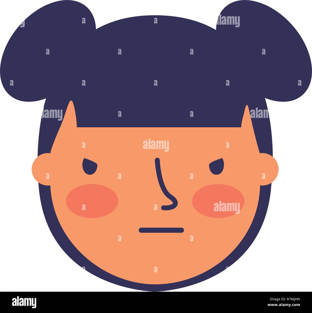 girl face sad expression gesture Stock Vector Image & Art - Alamy