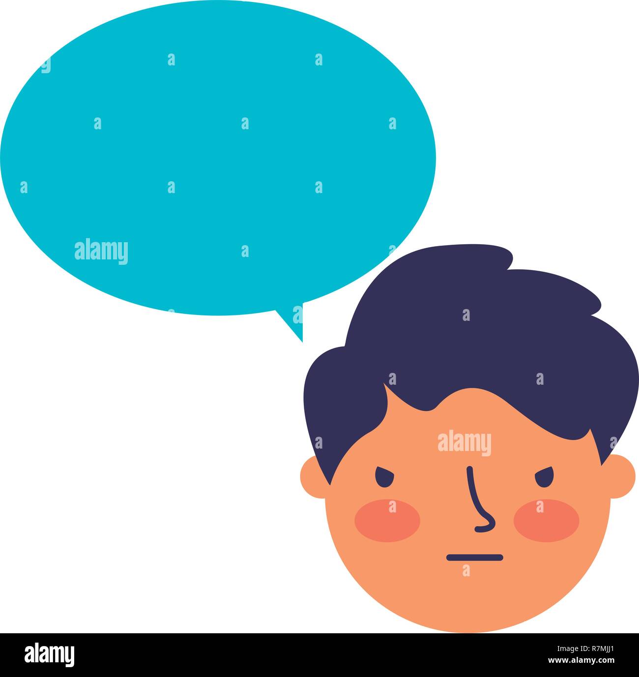 boy face sad speech bubble Stock Vector Image & Art - Alamy