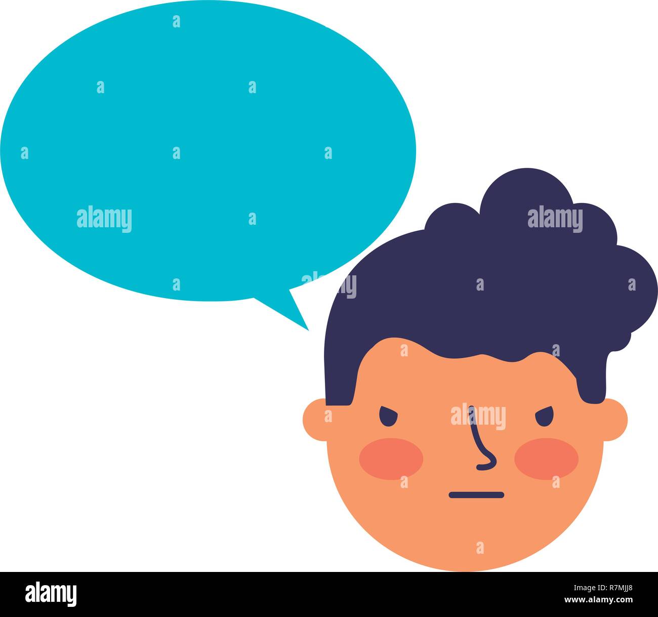 boy face sad speech bubble Stock Vector Image & Art - Alamy