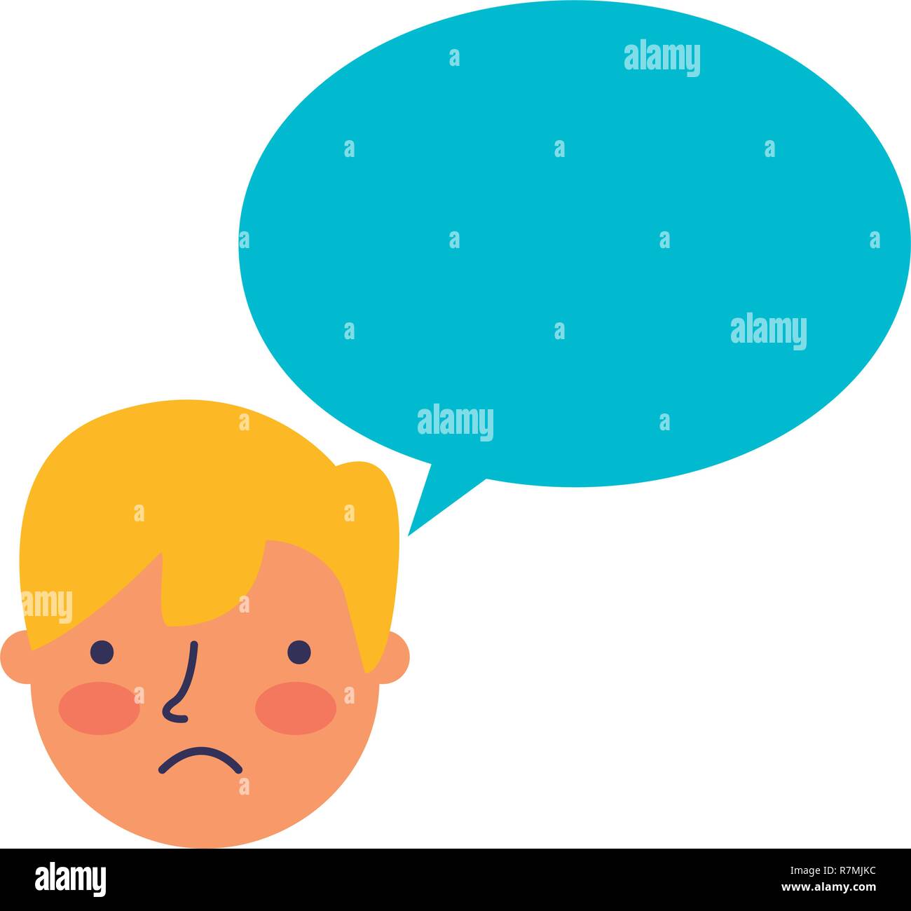 boy face sad speech bubble Stock Vector Image & Art - Alamy