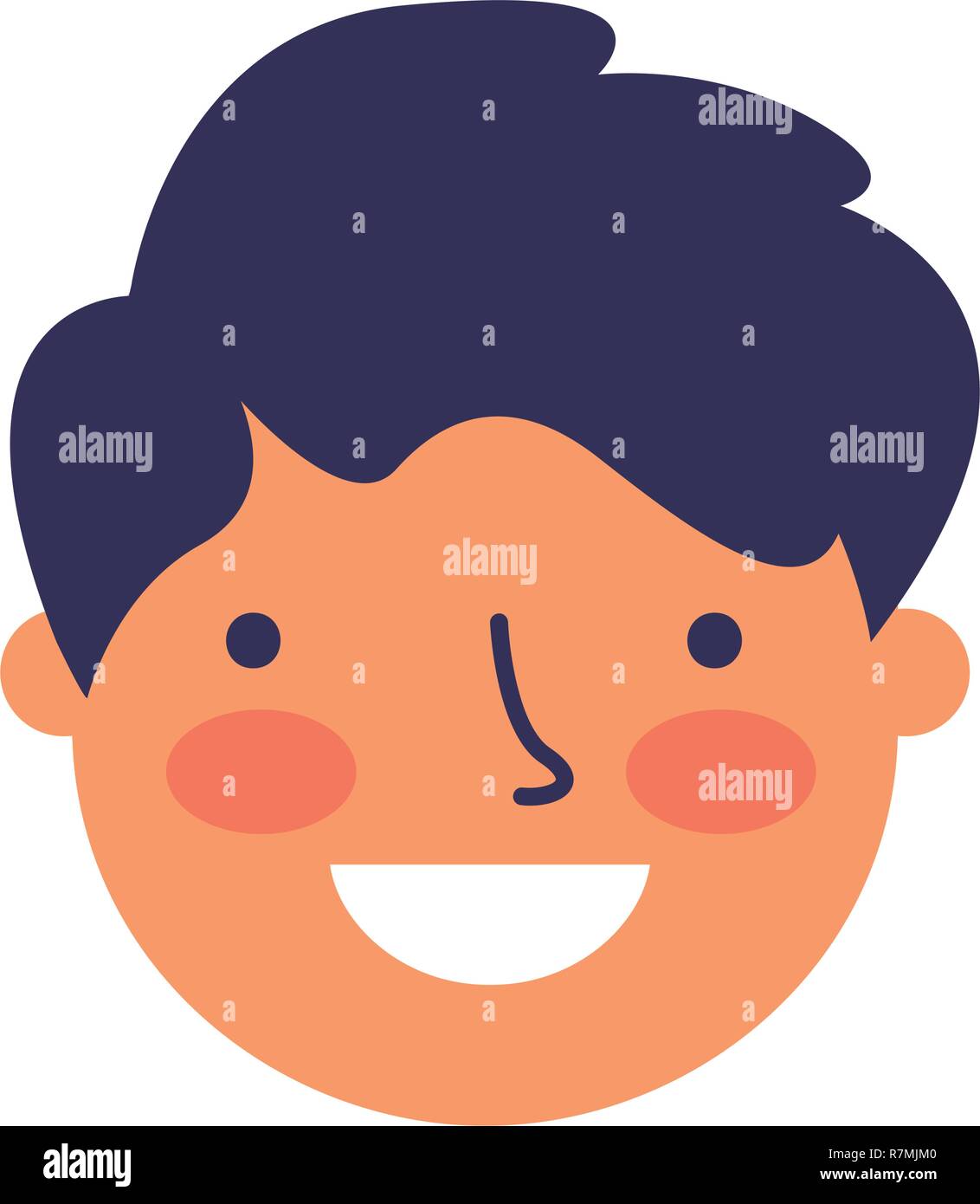 smiling expression boy face happy Stock Vector Image & Art - Alamy