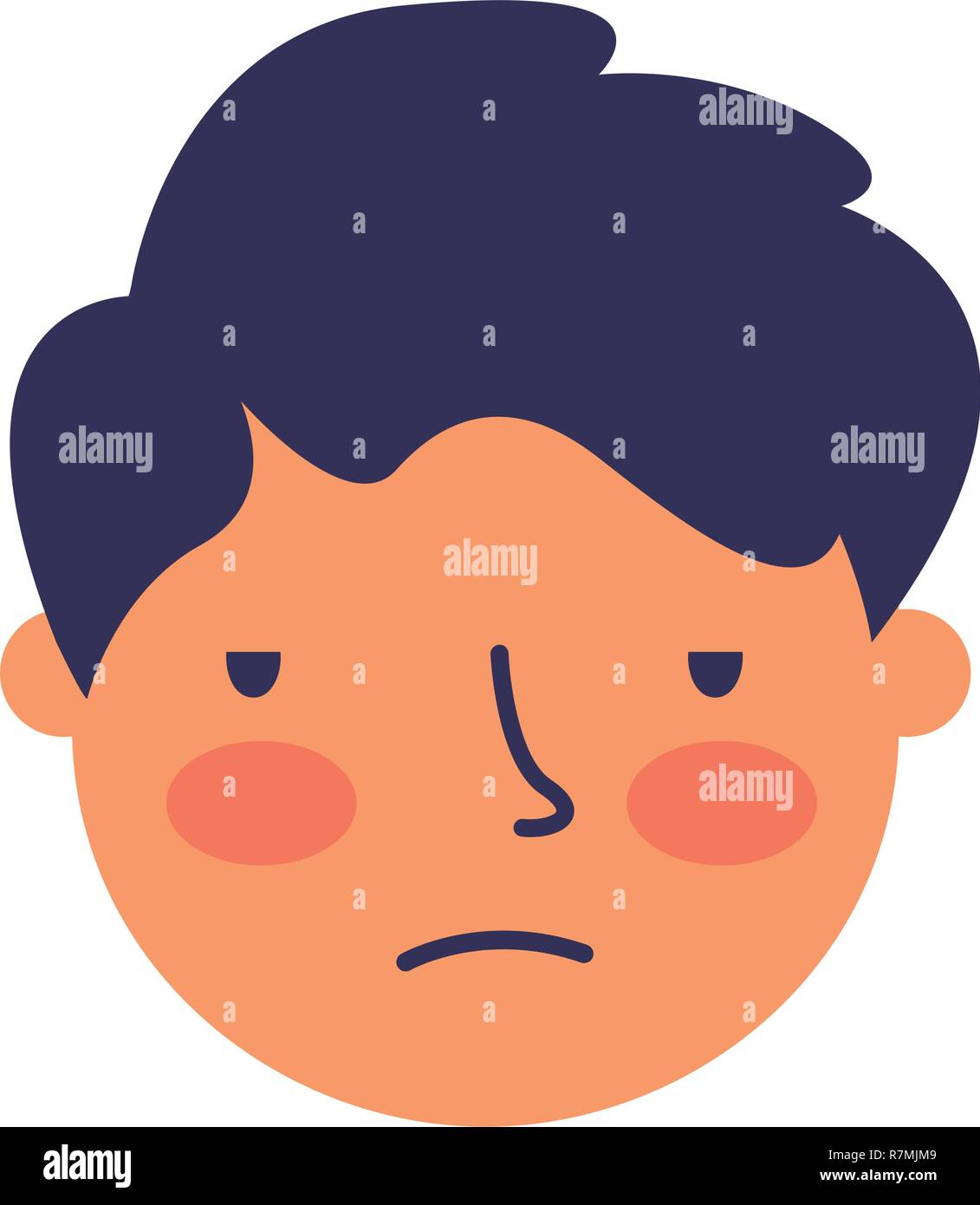 boy face sad expression gesture Stock Vector Image & Art - Alamy