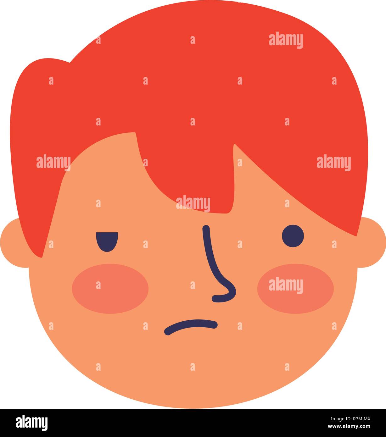 boy face sad expression gesture Stock Vector Image & Art - Alamy
