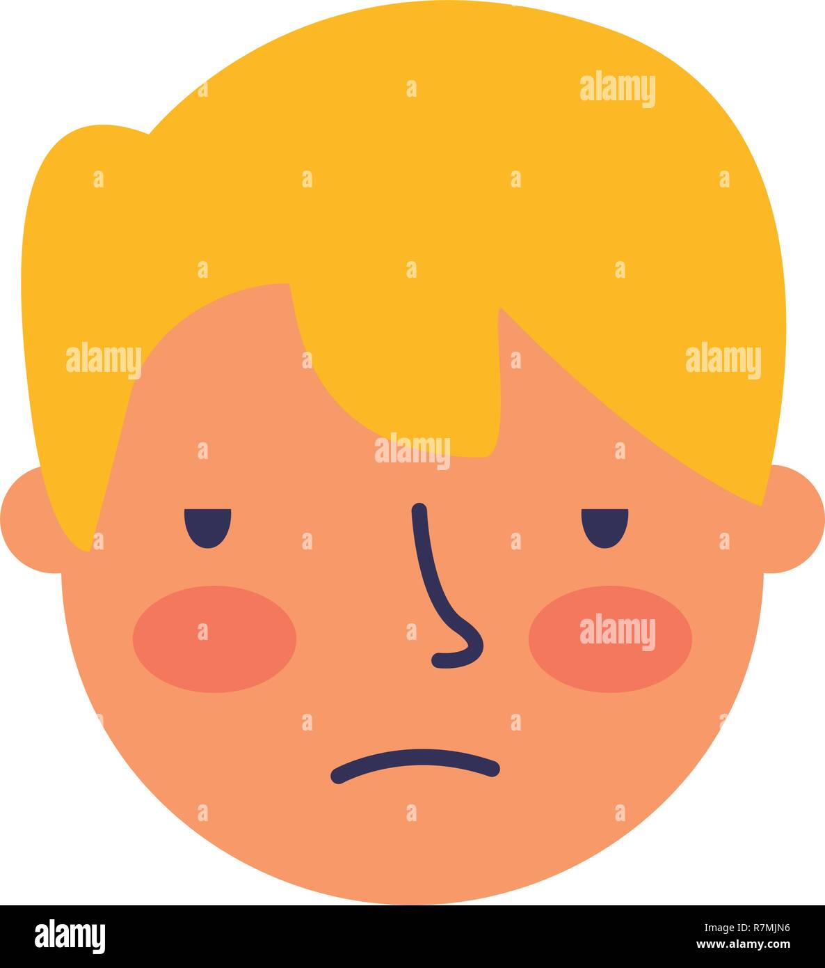 boy face sad expression gesture Stock Vector Image & Art - Alamy