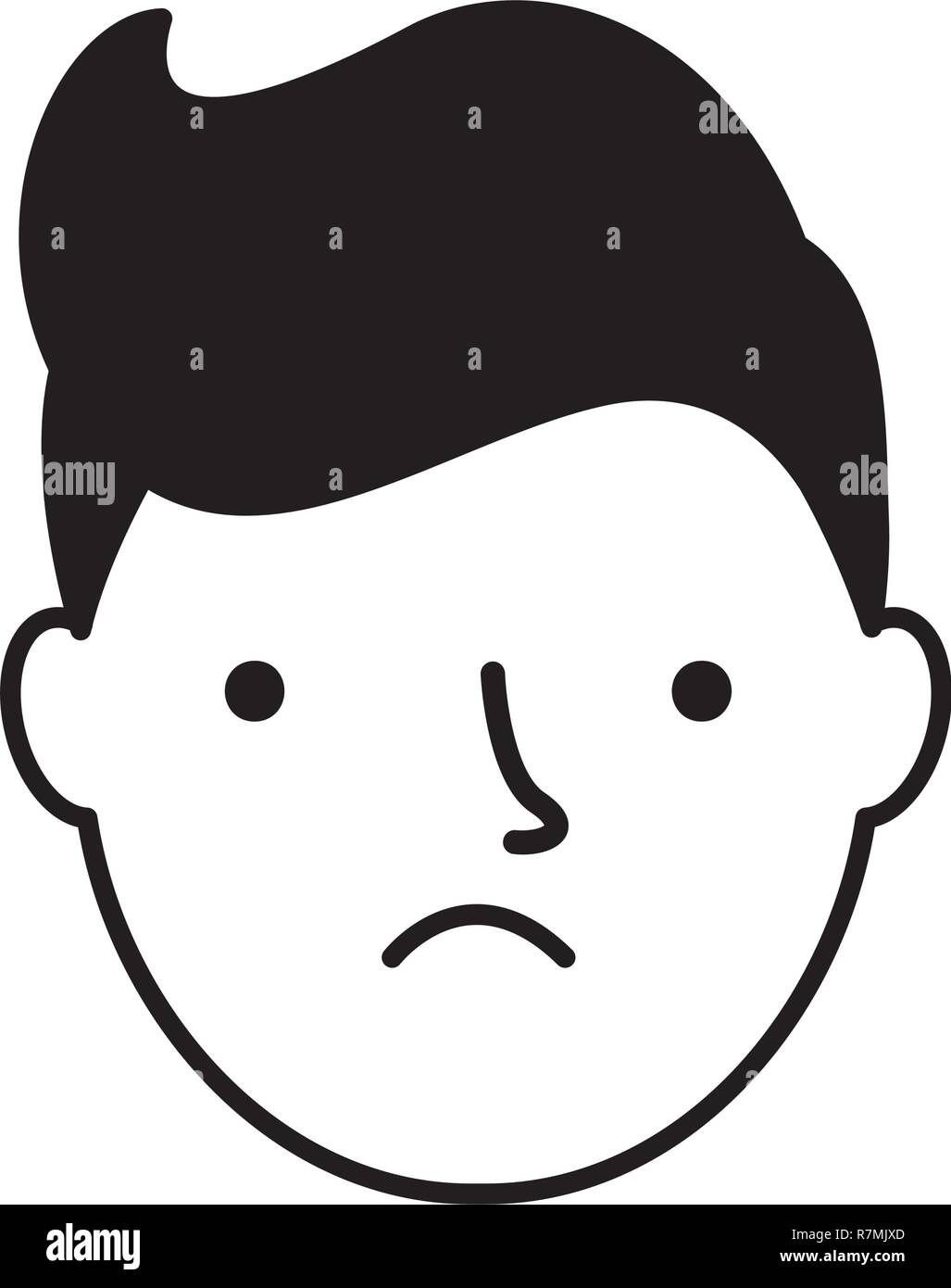 boy face sad expression gesture Stock Vector Image & Art - Alamy