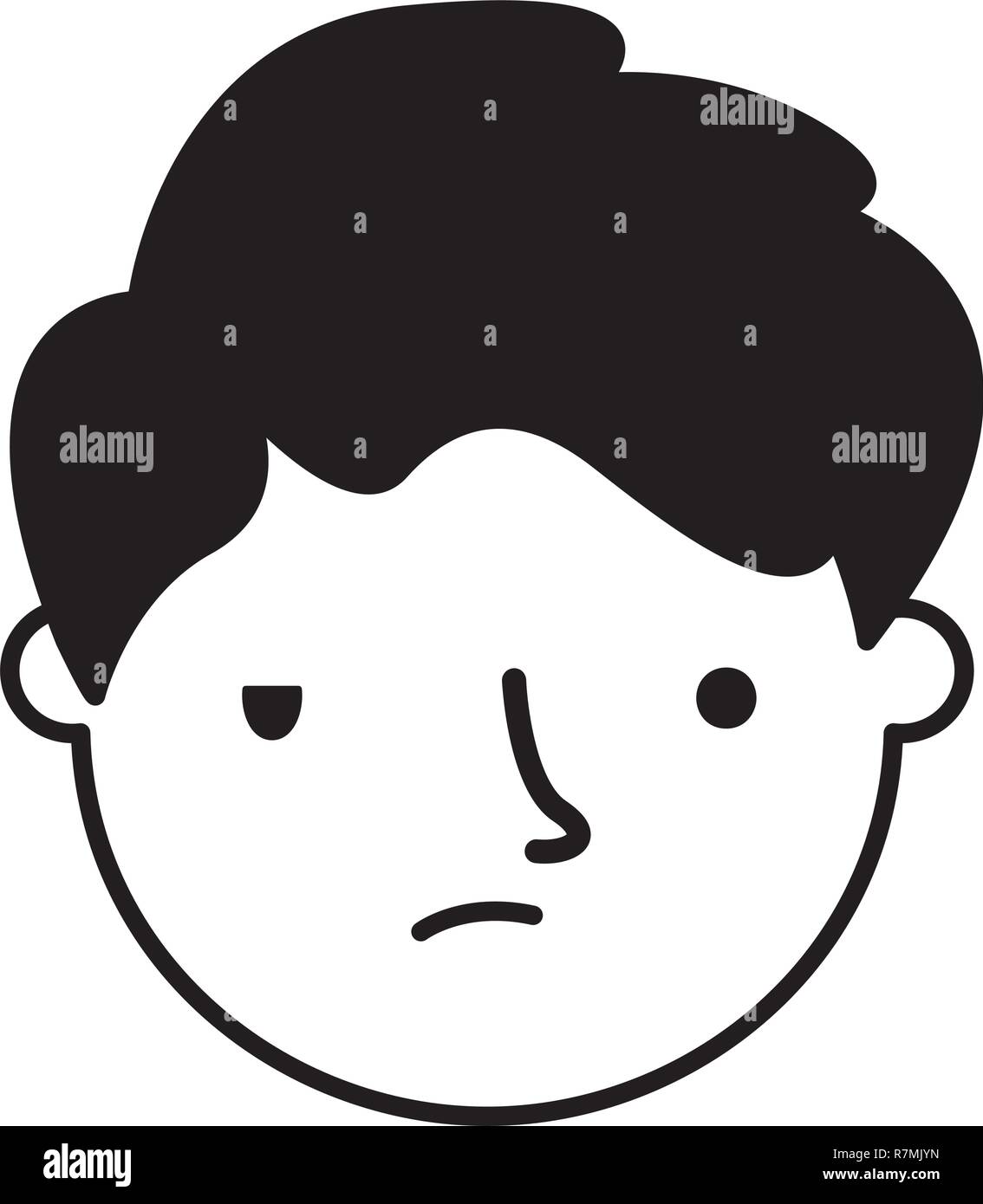 boy face sad expression gesture Stock Vector Image & Art - Alamy