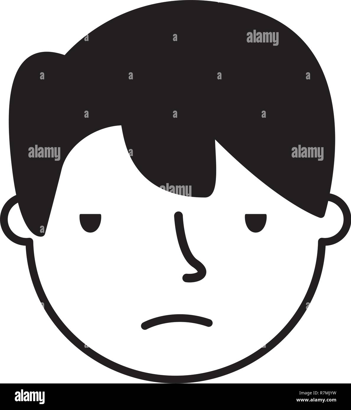 boy face sad expression gesture Stock Vector Image & Art - Alamy