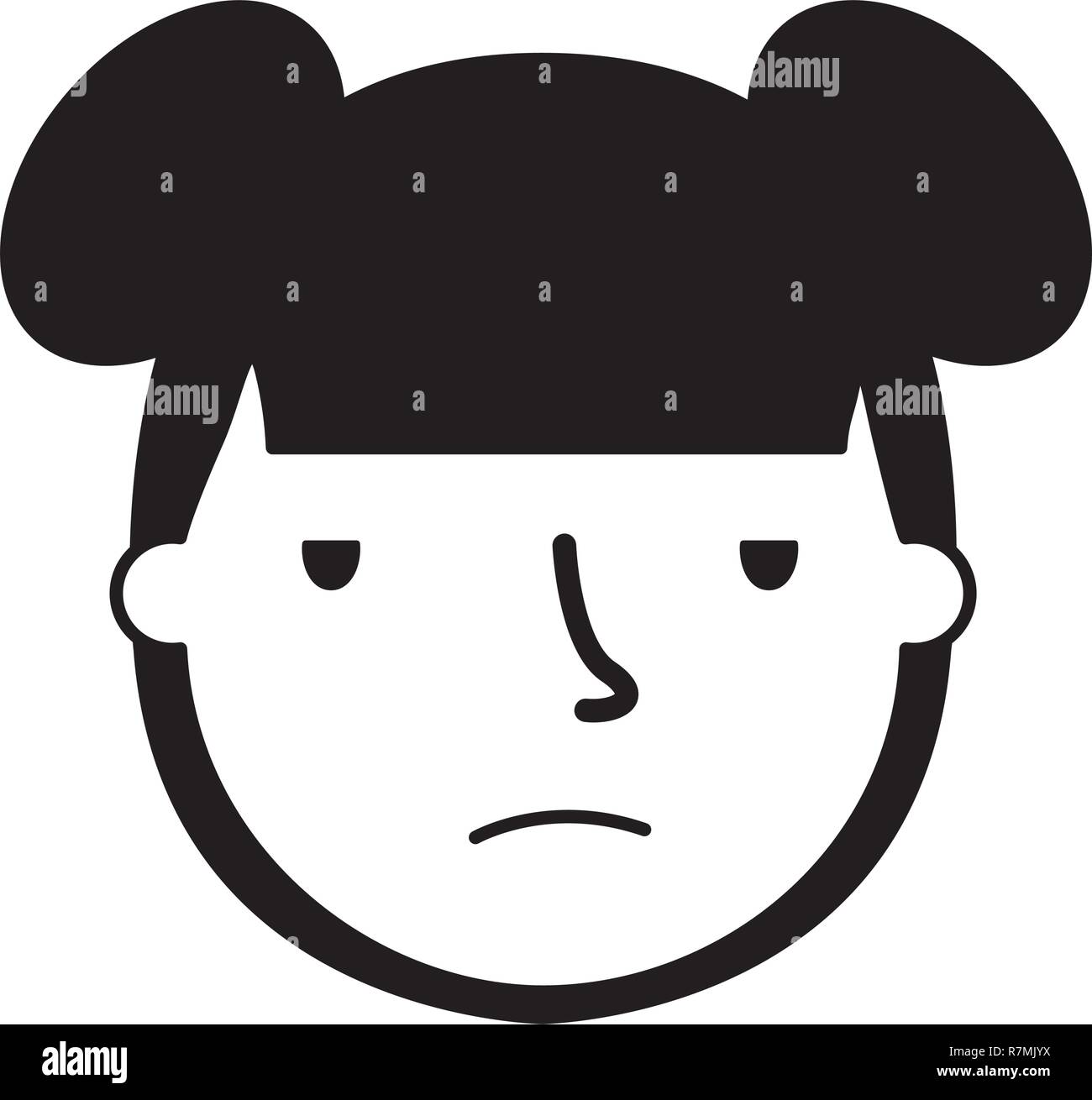 girl face sad expression gesture Stock Vector Image & Art - Alamy