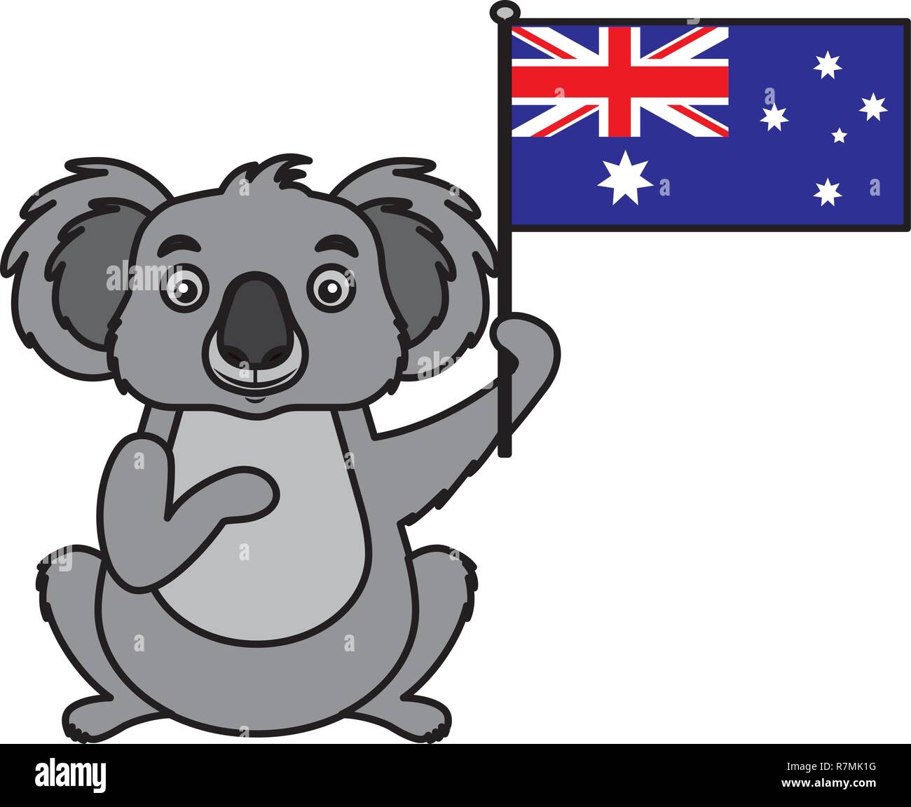 koala with hat australian flag celebration Stock Vector Image & Art - Alamy