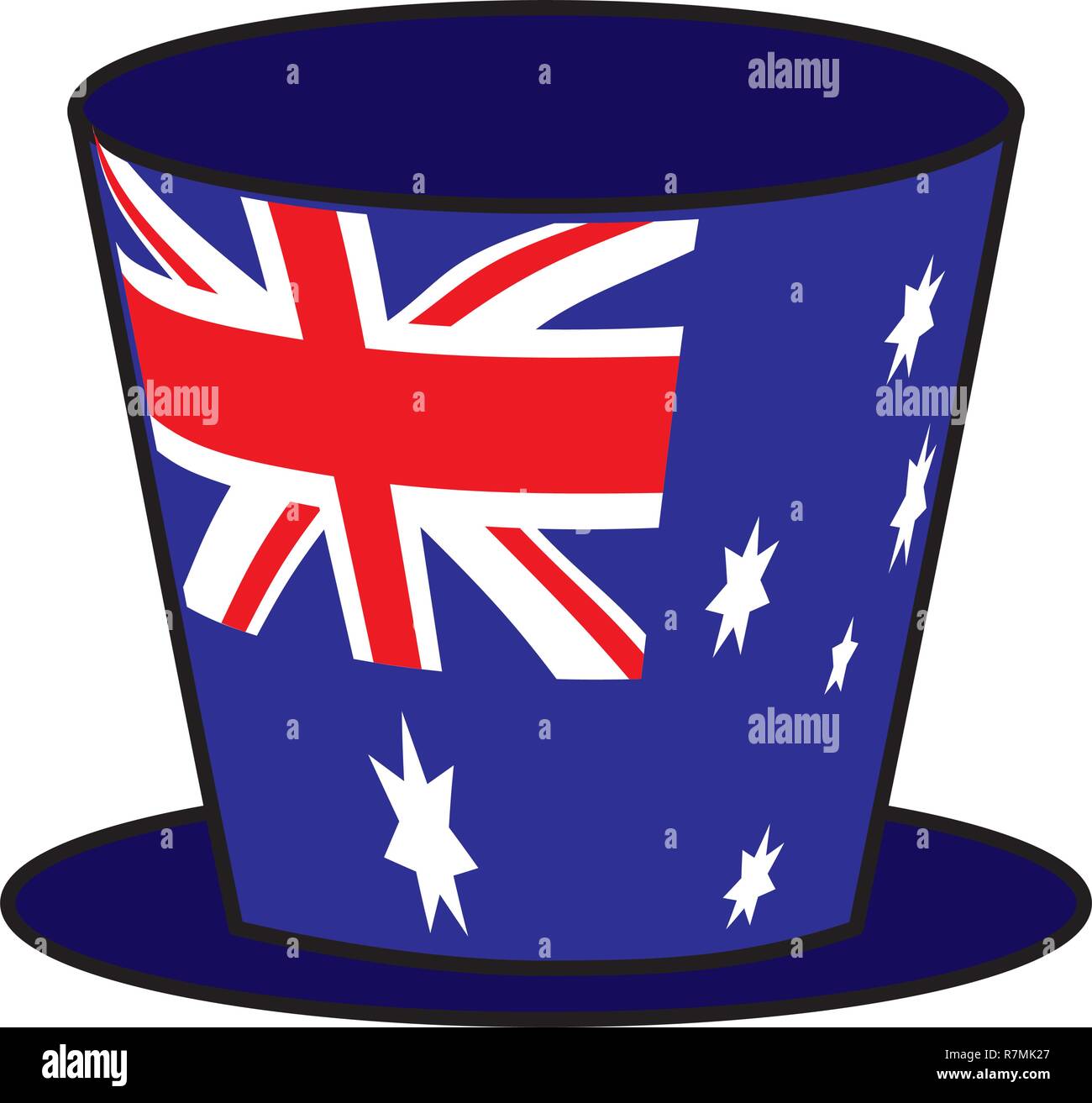 top hat australian flag symbol Stock Vector Image & Art - Alamy