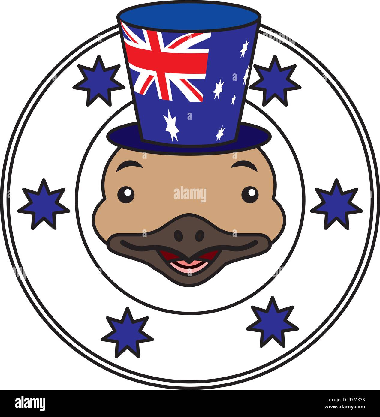 emu hat australian flag emblem Stock Vector Image & Art - Alamy