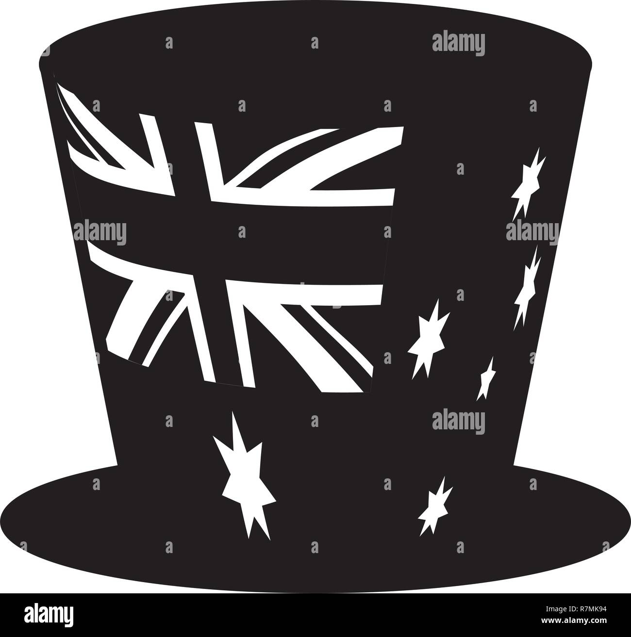 top hat australian flag symbol Stock Vector Image & Art - Alamy