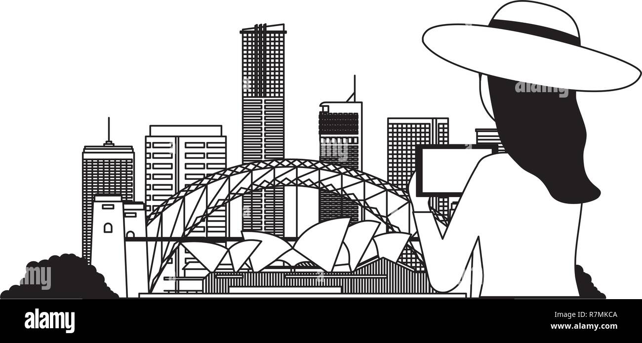 Mobile female taking photo Stock Vector Images - Alamy