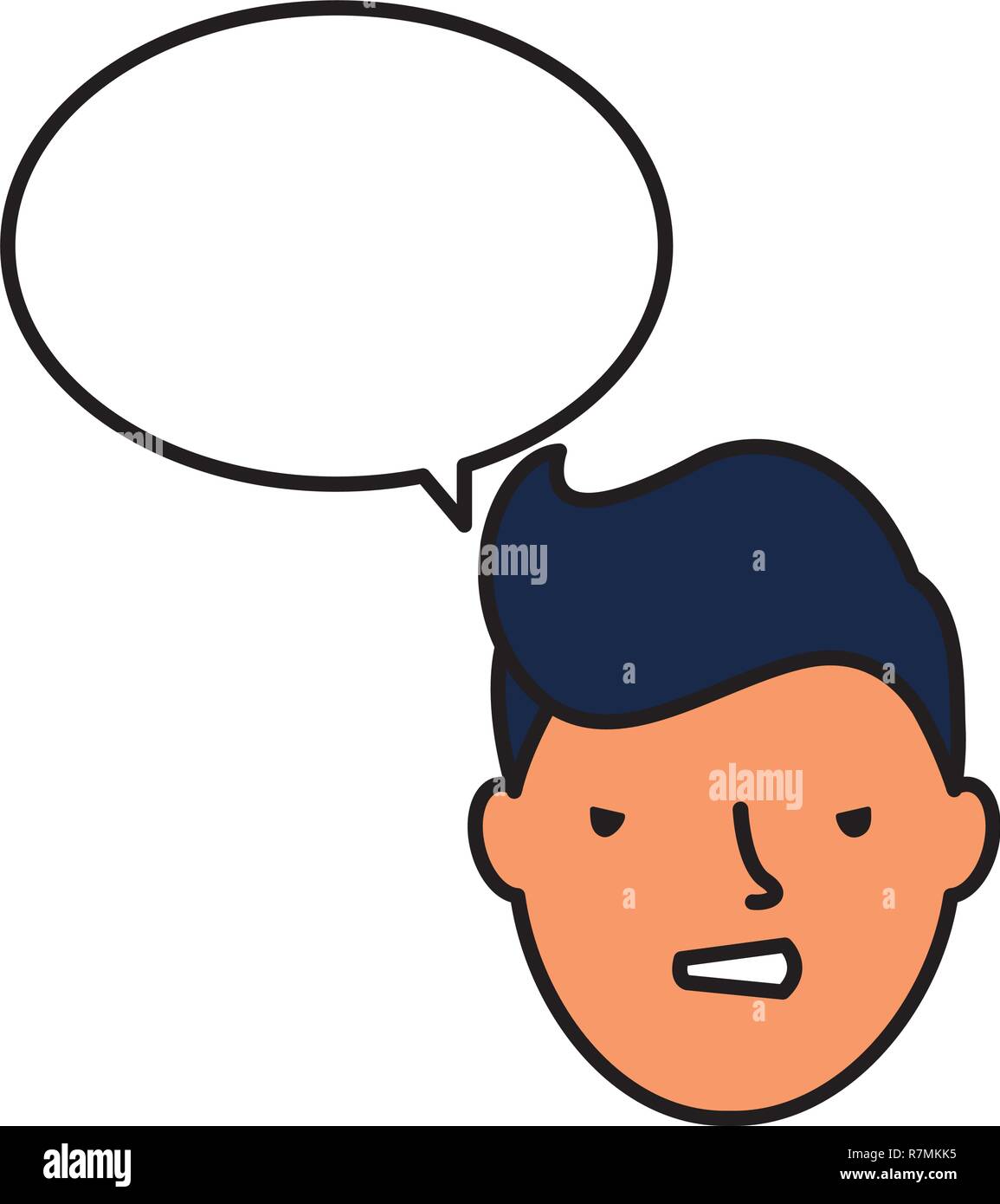 boy face sad speech bubble Stock Vector Image & Art - Alamy