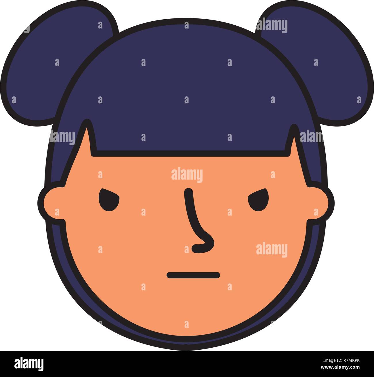 girl face sad expression gesture Stock Vector Image & Art - Alamy