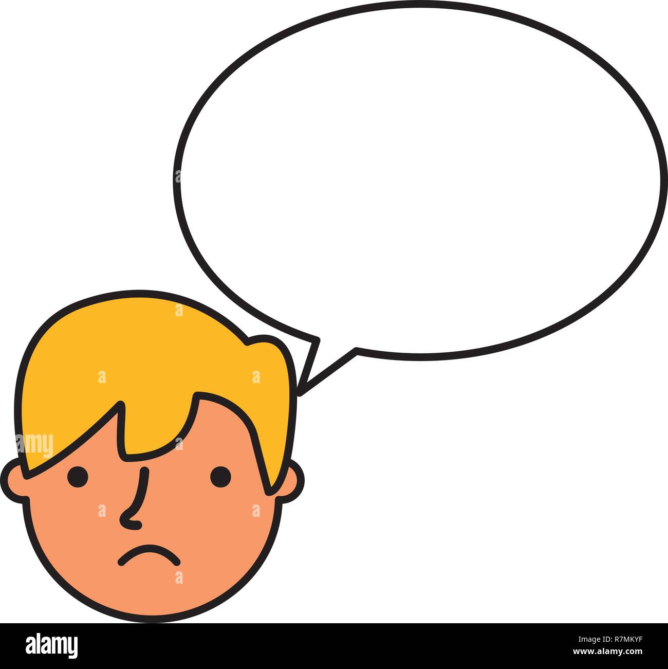 Sad Boy Face Cartoon Illustration High Resolution Stock Photography and ...