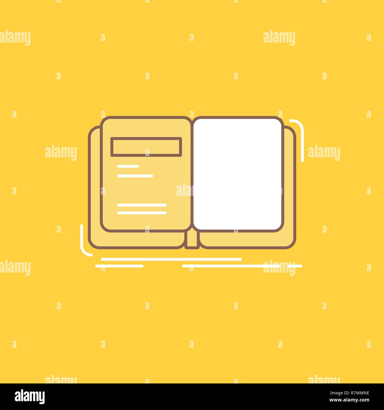 Author, book, open, story, storytelling Flat Line Filled Icon ...