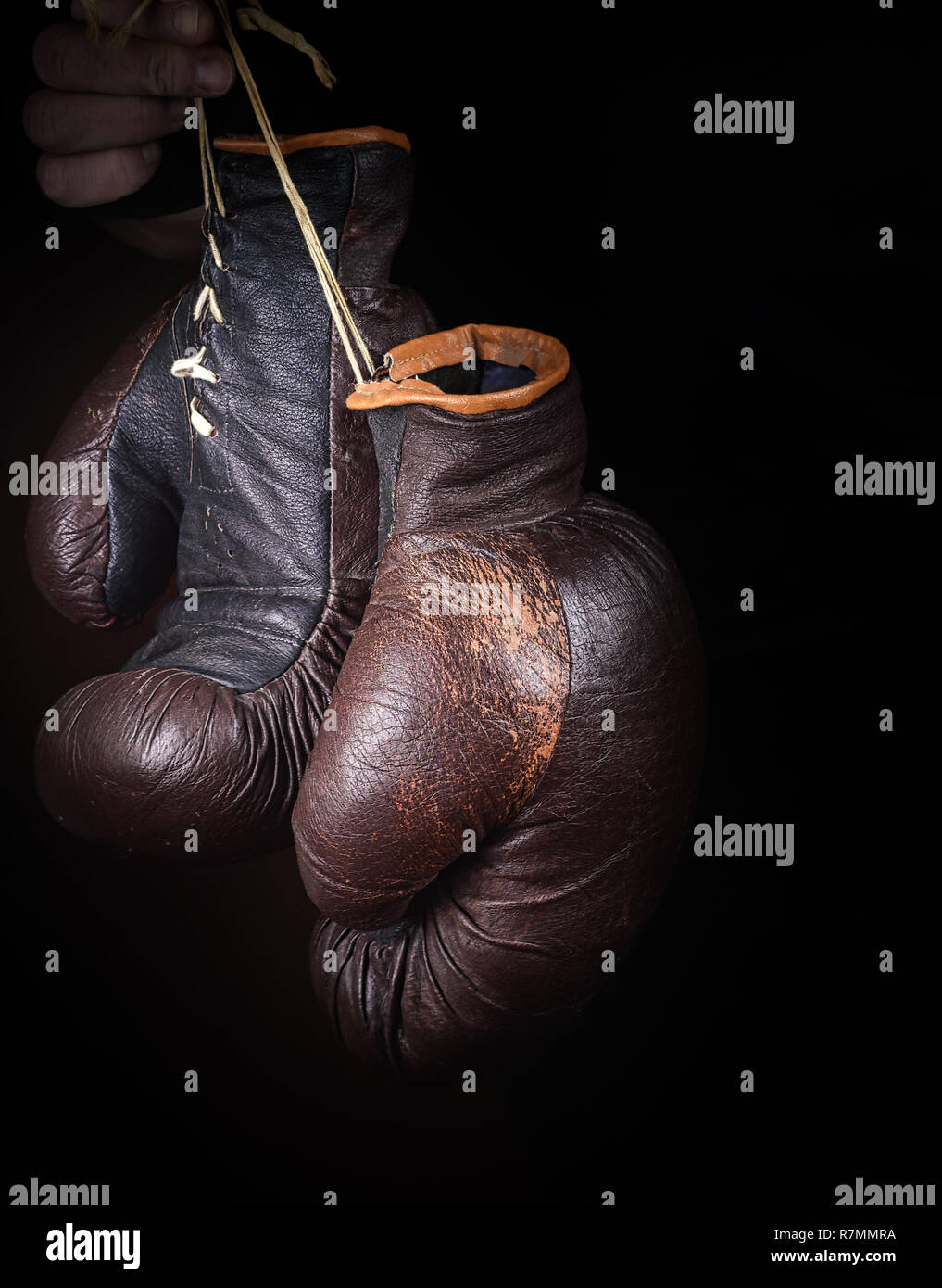 Old boxing gloves hi-res stock photography and images - Alamy