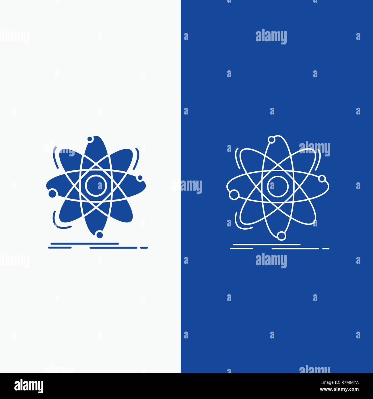 Blue Atomic Symbol Clip Art