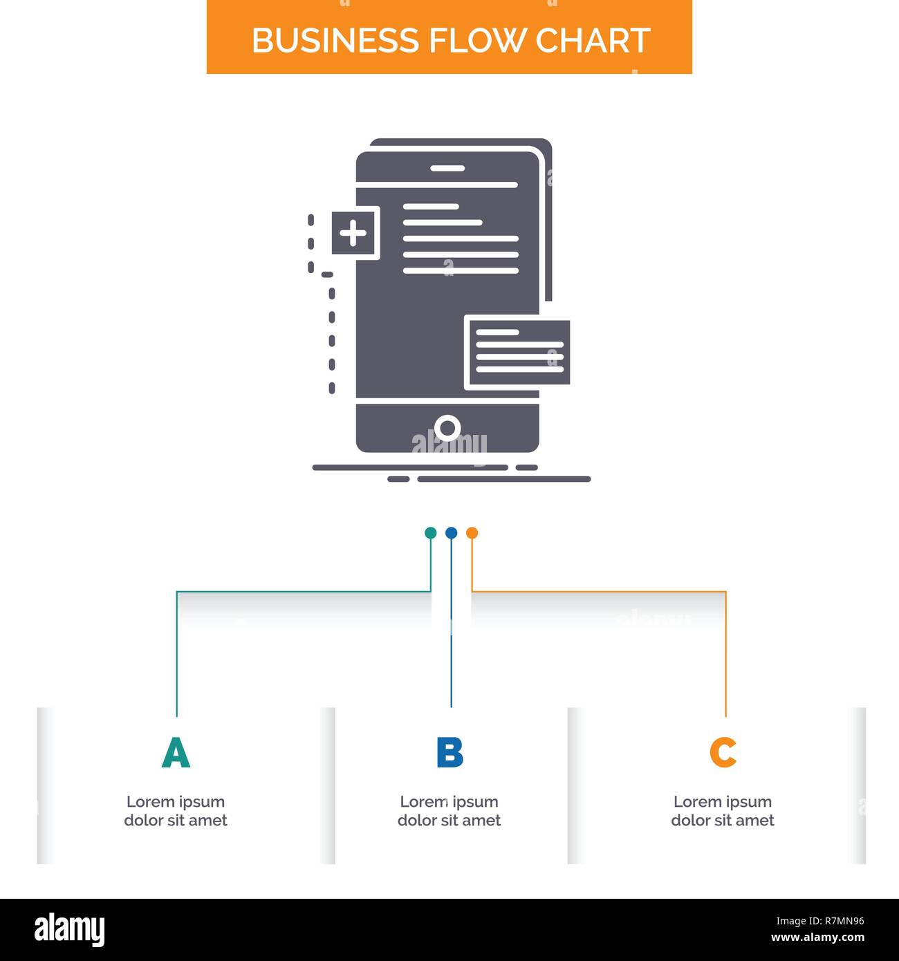 frontend, interface, mobile, phone, developer Business Flow Chart ...