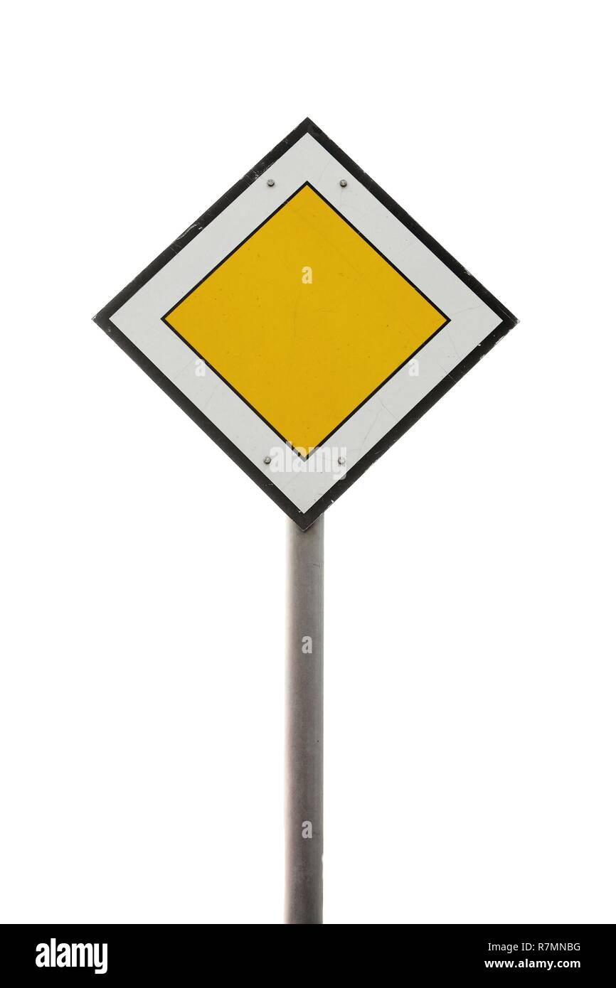 Main road traffic sign Stock Photo - Alamy