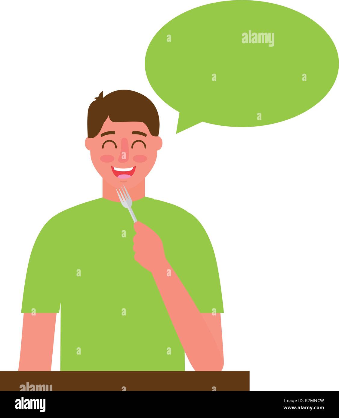 man holding fork cutlery Stock Vector Image & Art - Alamy