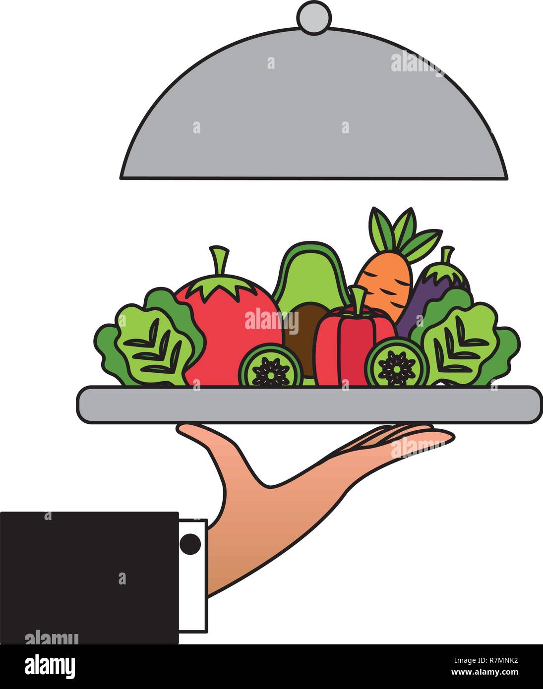 Hands Holding Food Cartoon