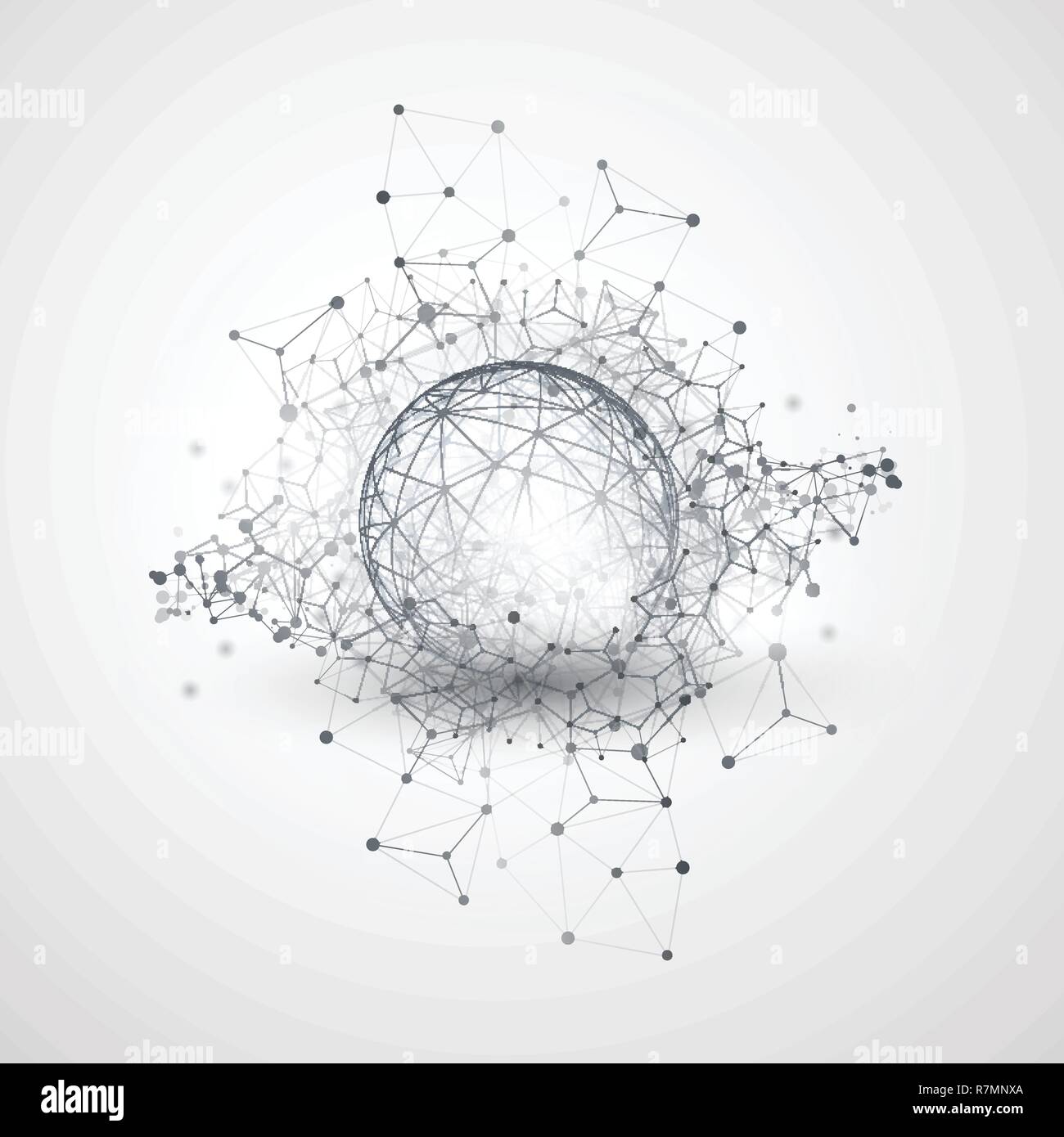 Black and White Modern Minimal Style Cloud Computing, Connections ...