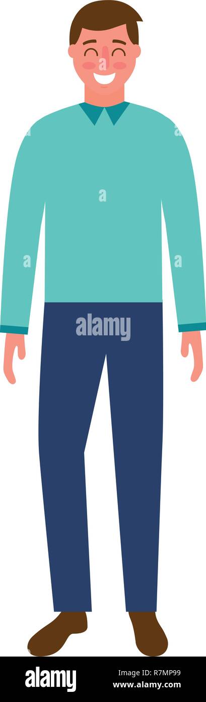man standing character on white background Stock Vector Image & Art - Alamy