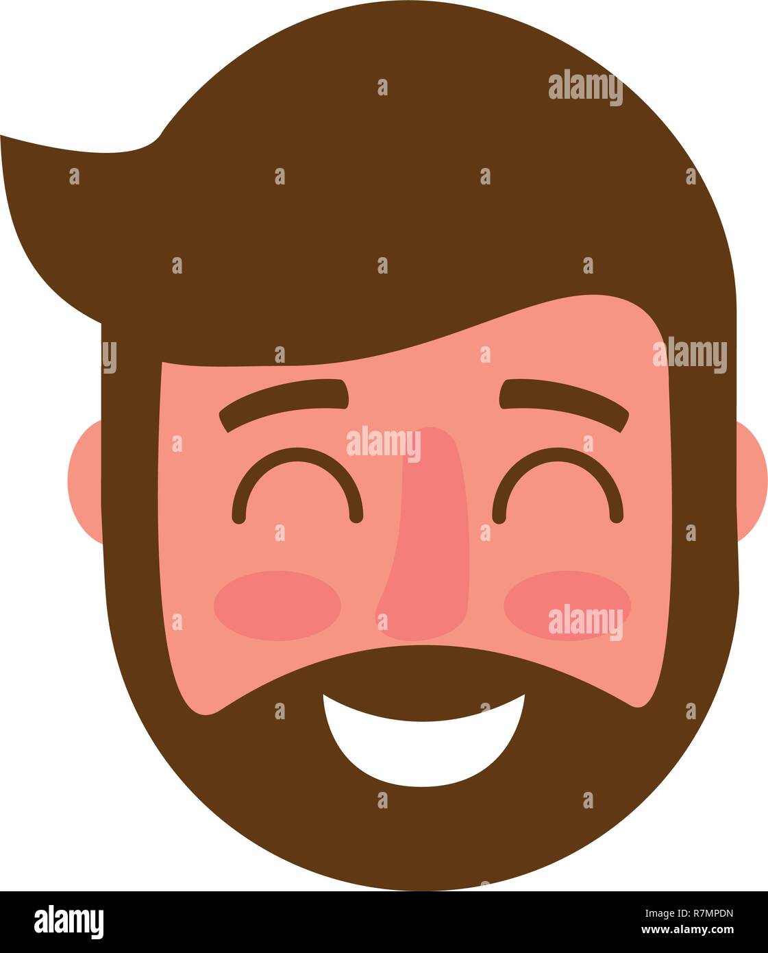 man face happy on white background Stock Vector Image & Art - Alamy