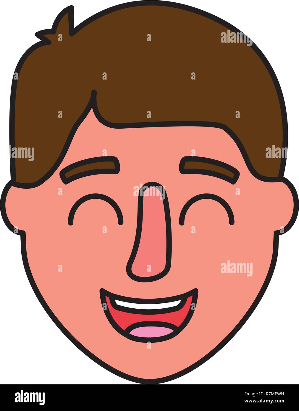 man face happy on white background Stock Vector Image & Art - Alamy