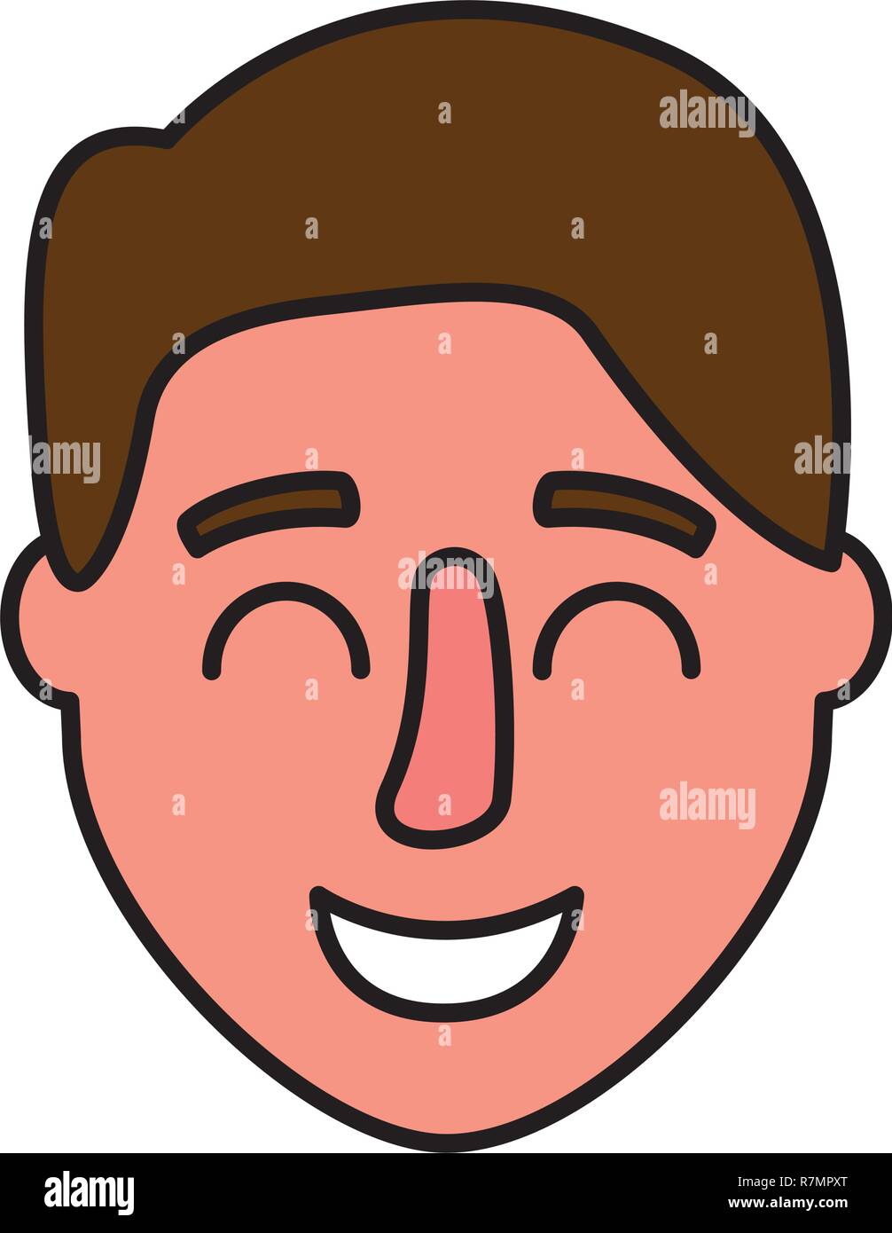 man face happy on white background Stock Vector Image & Art - Alamy