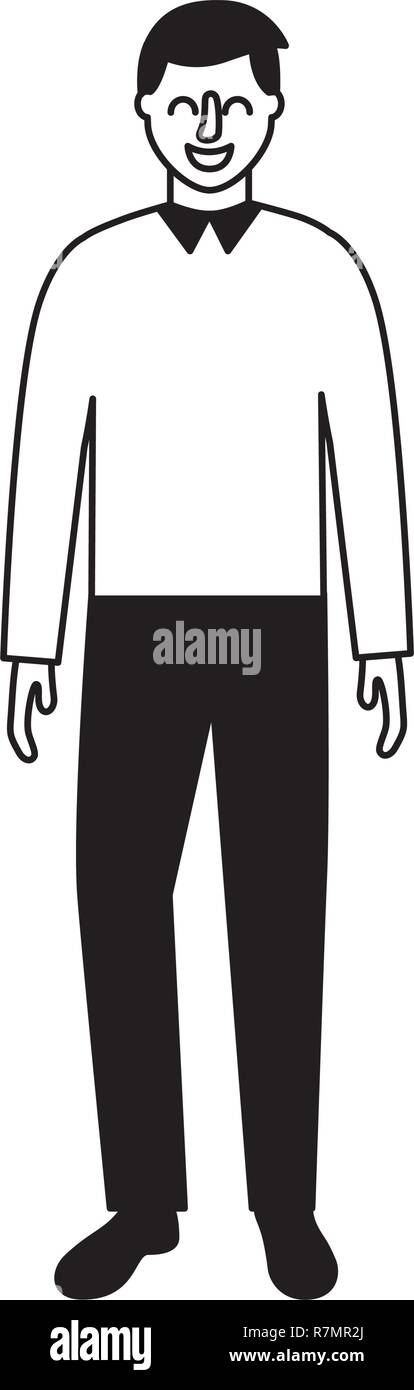 man standing character on white background Stock Vector Image & Art - Alamy