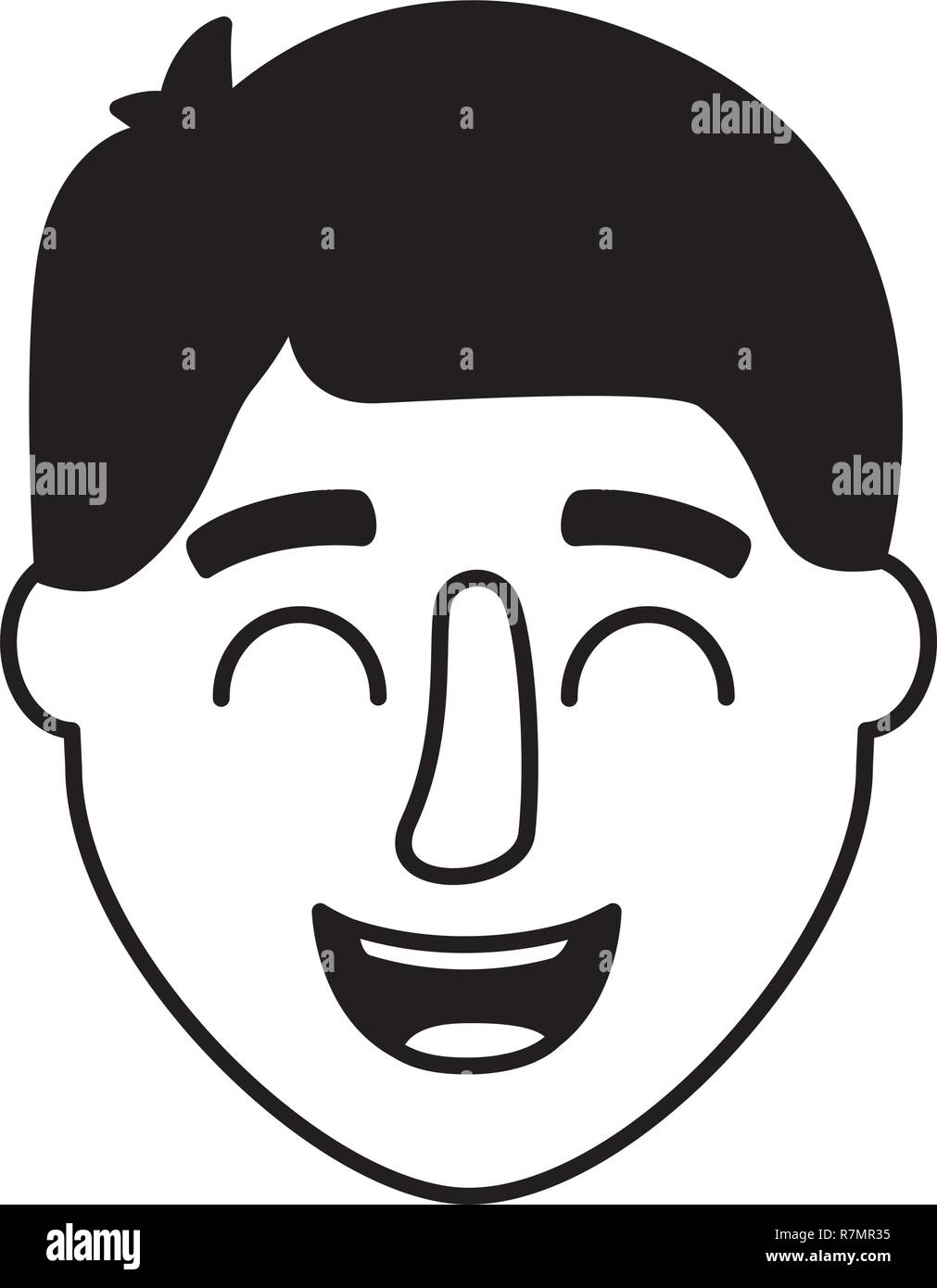 man face happy on white background Stock Vector Image & Art - Alamy