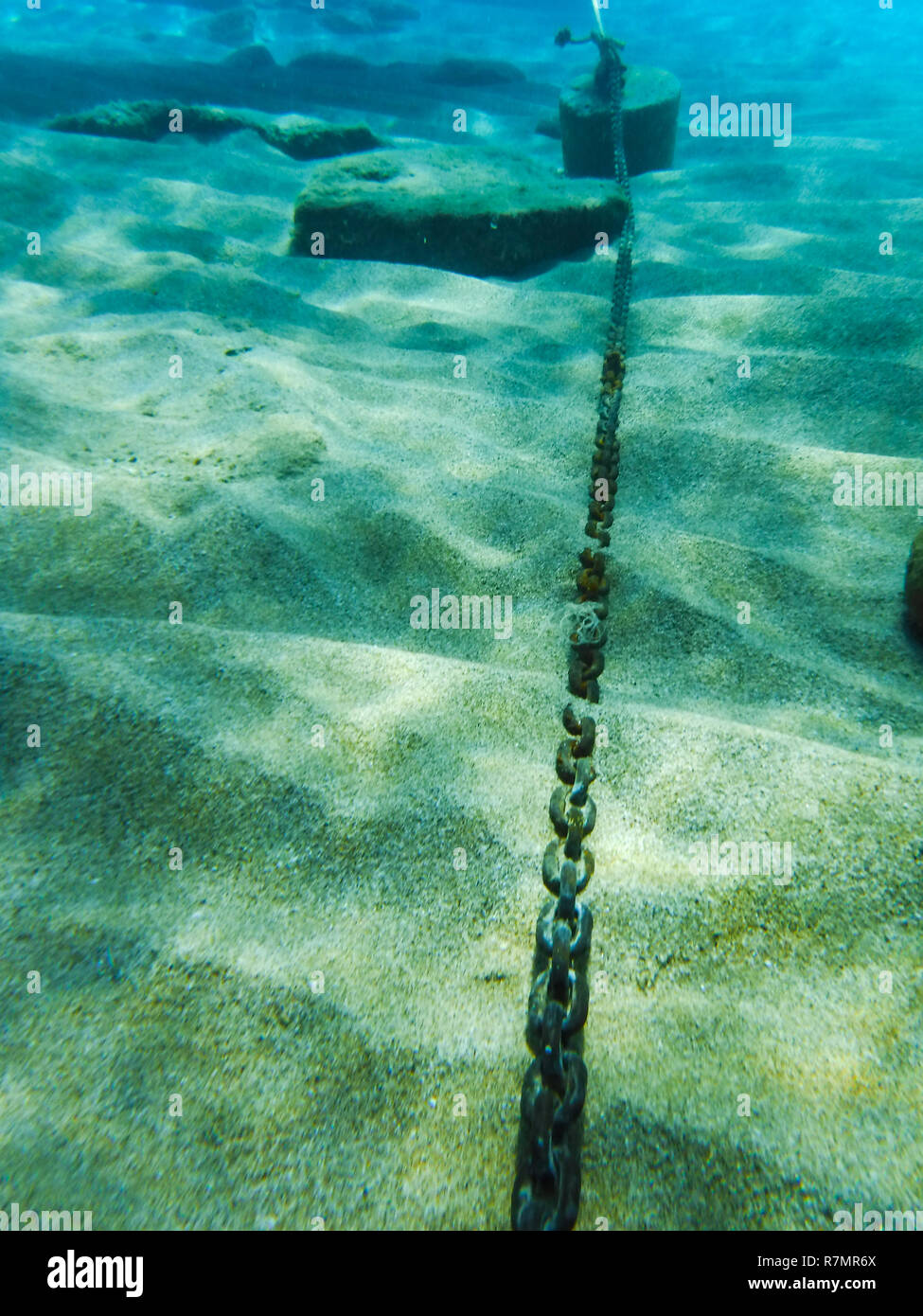 Anchor in sea Stock Photo - Alamy