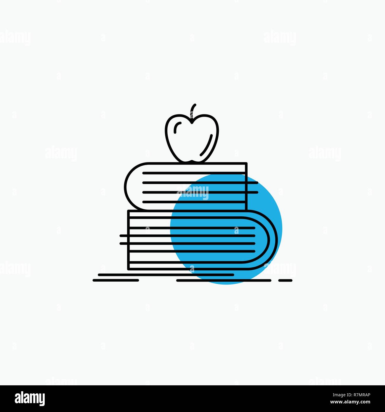 Back school concept green apple Stock Vector Images - Alamy