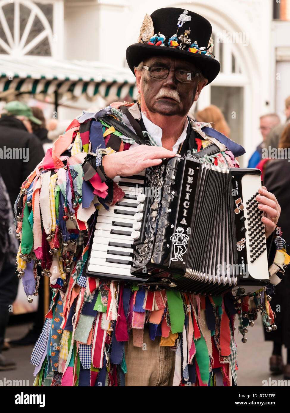 Black faced borders Morris dancers at the Victorian Christmas Market ...
