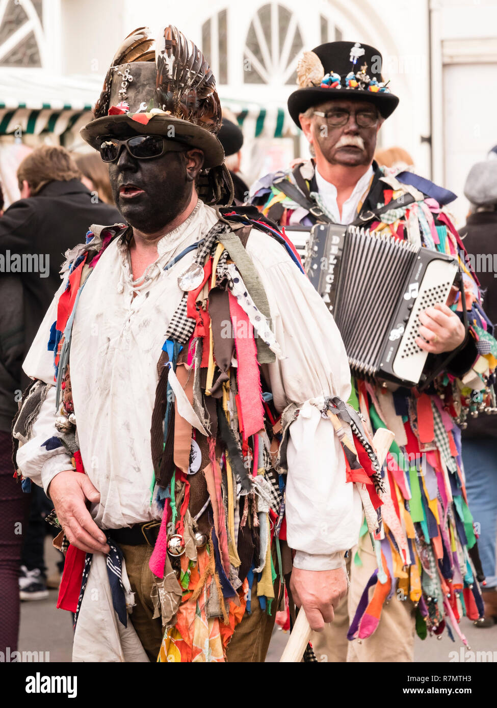 Black faced borders Morris dancers at the Victorian Christmas Market ...
